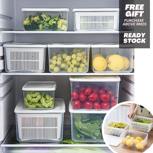 Freezer Storage Box Food Container Kitchen Refrigerator Plastic ...