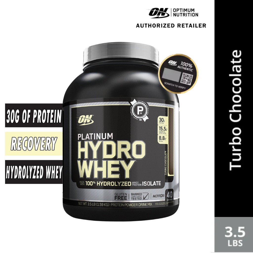 Optimum Nutrition Platinum Hydro Whey 3.5lbs Turbo Chocolate Whey ...