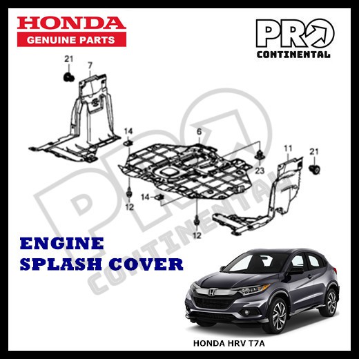 GENUINE HONDA HRV HR-V T7A 2015-2021 ENGINE UNDER SPLASH SHIELD GUARD ...