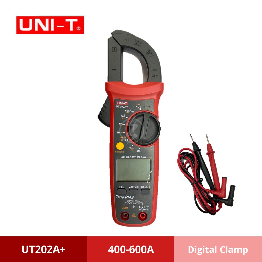 UNI-T UT202A+ AC Digital Clamp Meter 400A-600A | Shopee Malaysia