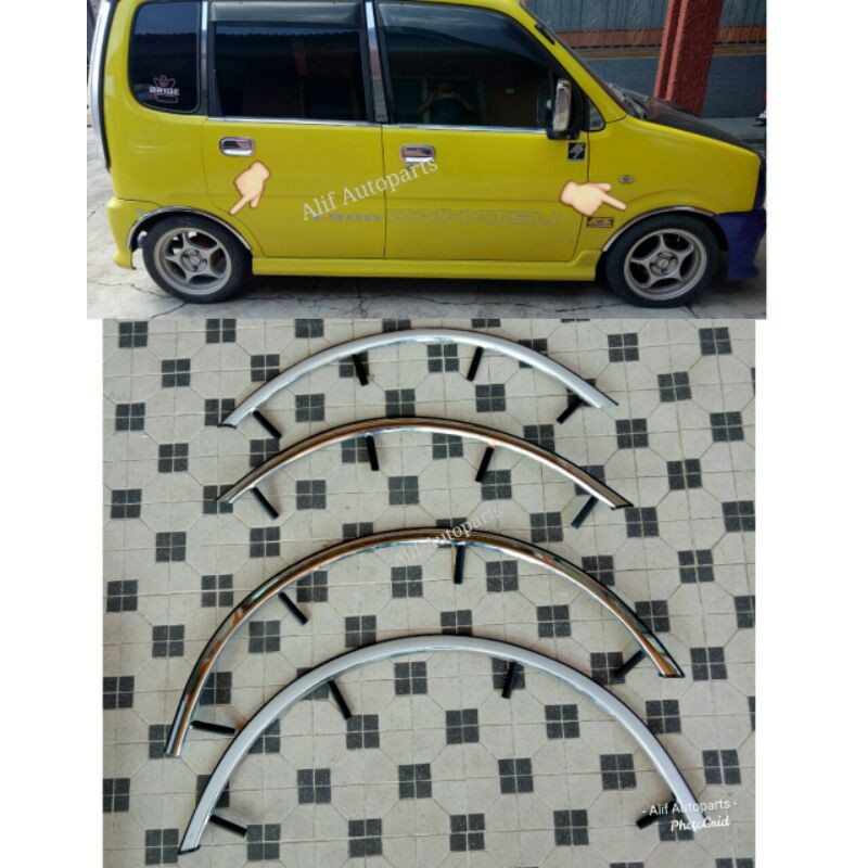 💥READY STOCK💥Wheel Arch Fender Trim Chrome Krom Perodua Kenari L9 Move ...