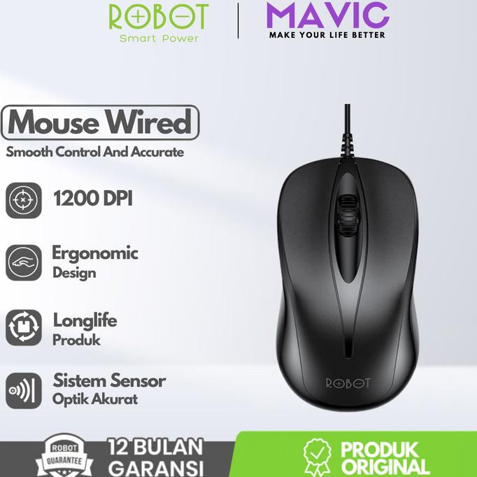 Robot M100 Wired Mouse Laptop Computer Cable (new M110 M120) | Shopee ...