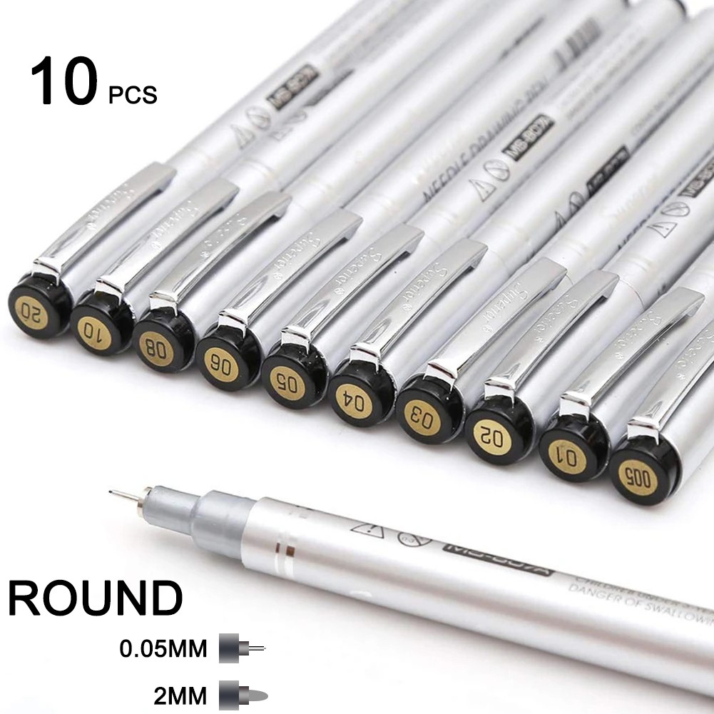 Xileyw [Ready Stock] Superior 10PCS Needle Pen Pigma Micro-Line Pen ...