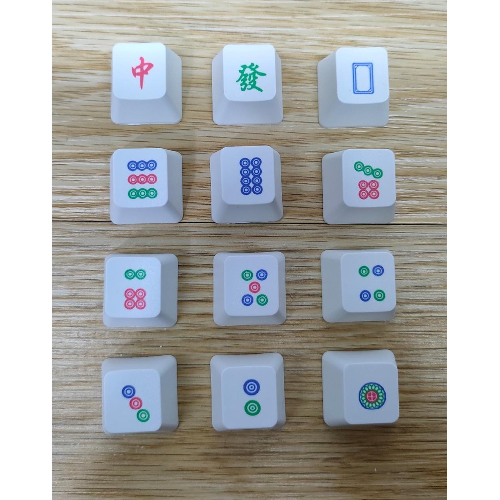 MAHJONG KEYCAPS SET R4 PBT OEM PROFILE (12 pcs) | Shopee Malaysia