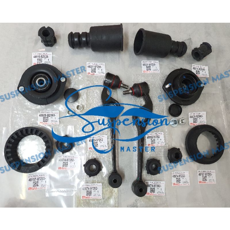14 IN 1 SET - FRONT LOWER ARM/ABSORBER COVER/STABILIZER BUSH/ABSORBER ...