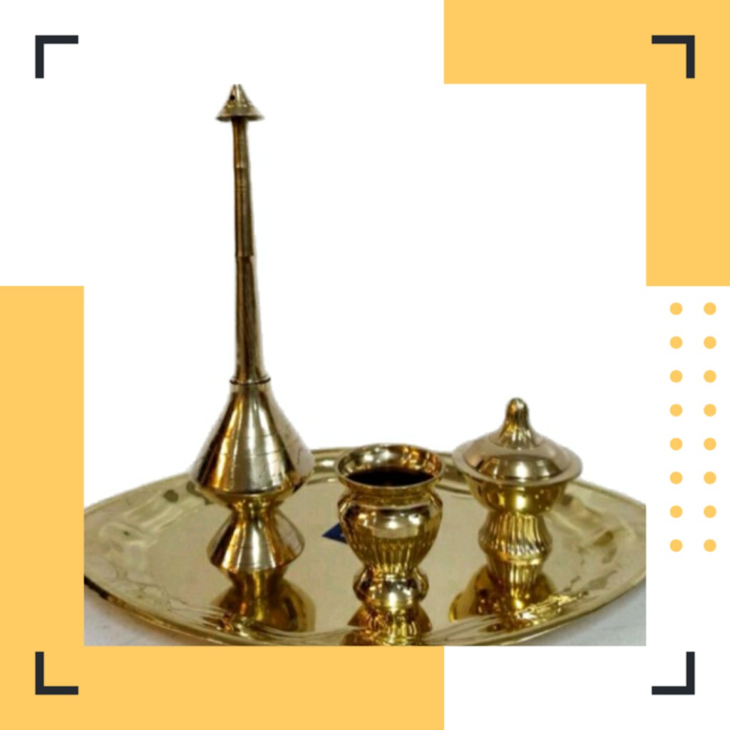 Brass Pannir Set (Rose Water Sprinkler Set ) | Shopee Malaysia