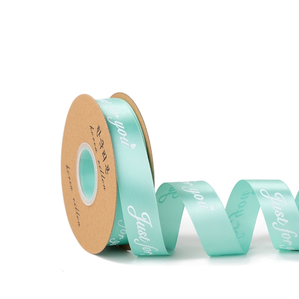 10 Meters / roll 25mm Letter Ribbon Satin Organza Gift Flower Packaging ...