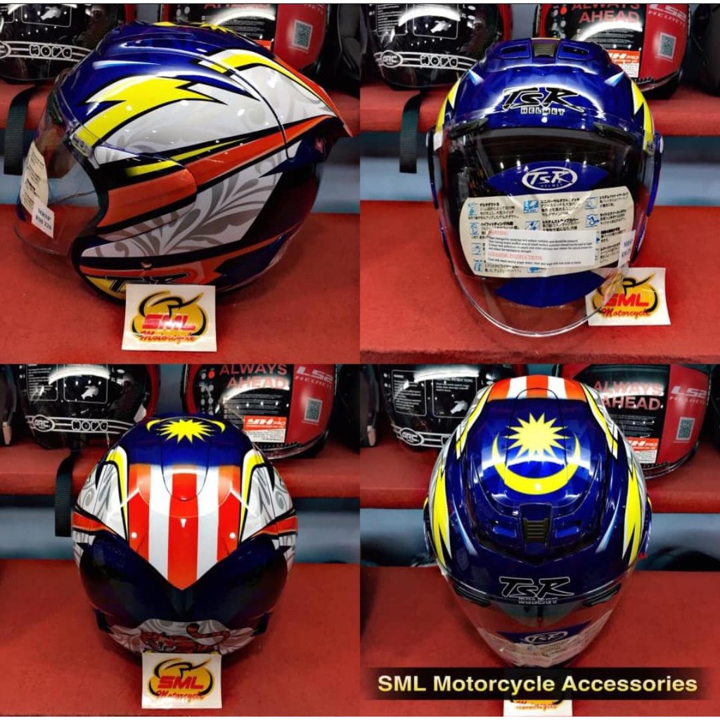 TSR HELMET G919 Asia Tiger (Open Face Helmet) | Shopee Malaysia