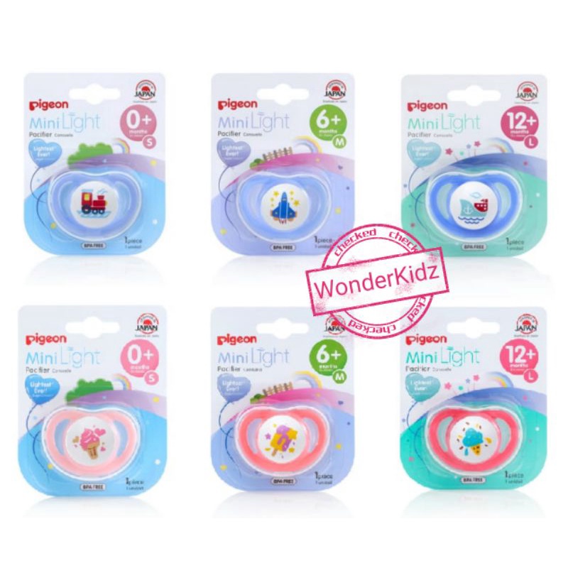 Ready Stock *** Pigeon mini light pacifier soother baby boy girl puting ...
