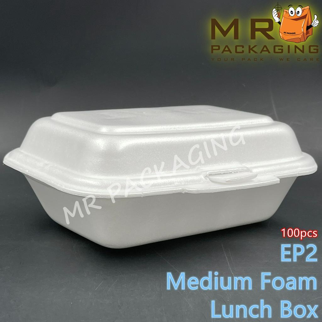 Polystyrene Medium Foam Lunch Box [ 100pcs± ] Polistrin - Polisterin ...