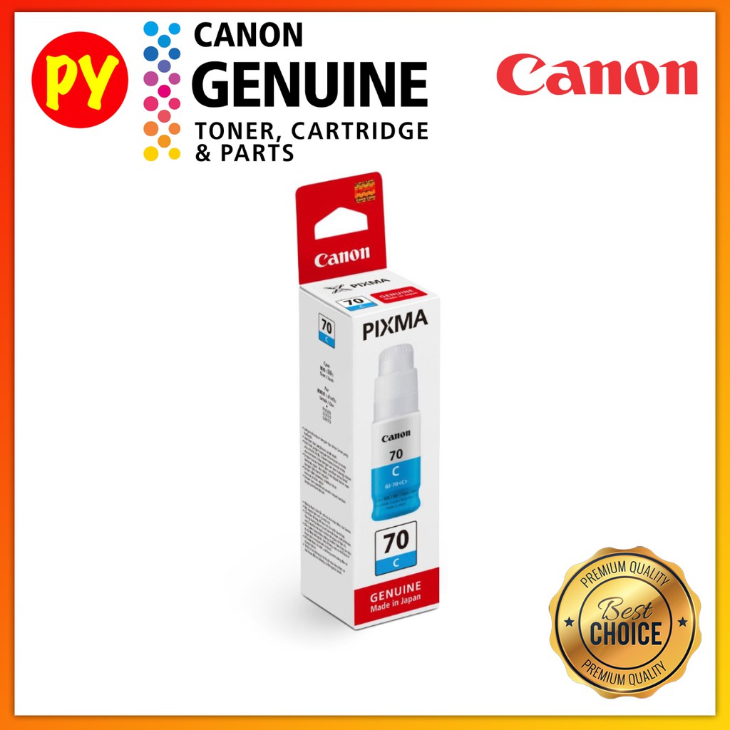 Canon GI-70 Bottle Ink Black Cyan Magenta Yellow (Original) GI70 GI 70 ...