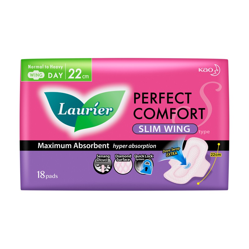 LAURIER Ultra Slim Wing (22cm x 18s) | Shopee Malaysia