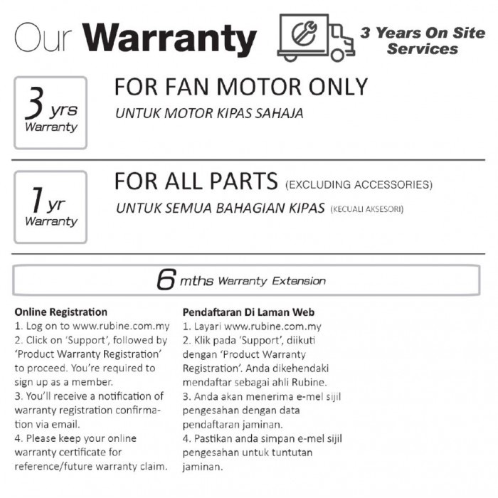 Rubine Vetta Ceiling Fan (2 x 56") [Free OSUKI Drawer] RCF-VETTA56-5B | Shopee Malaysia