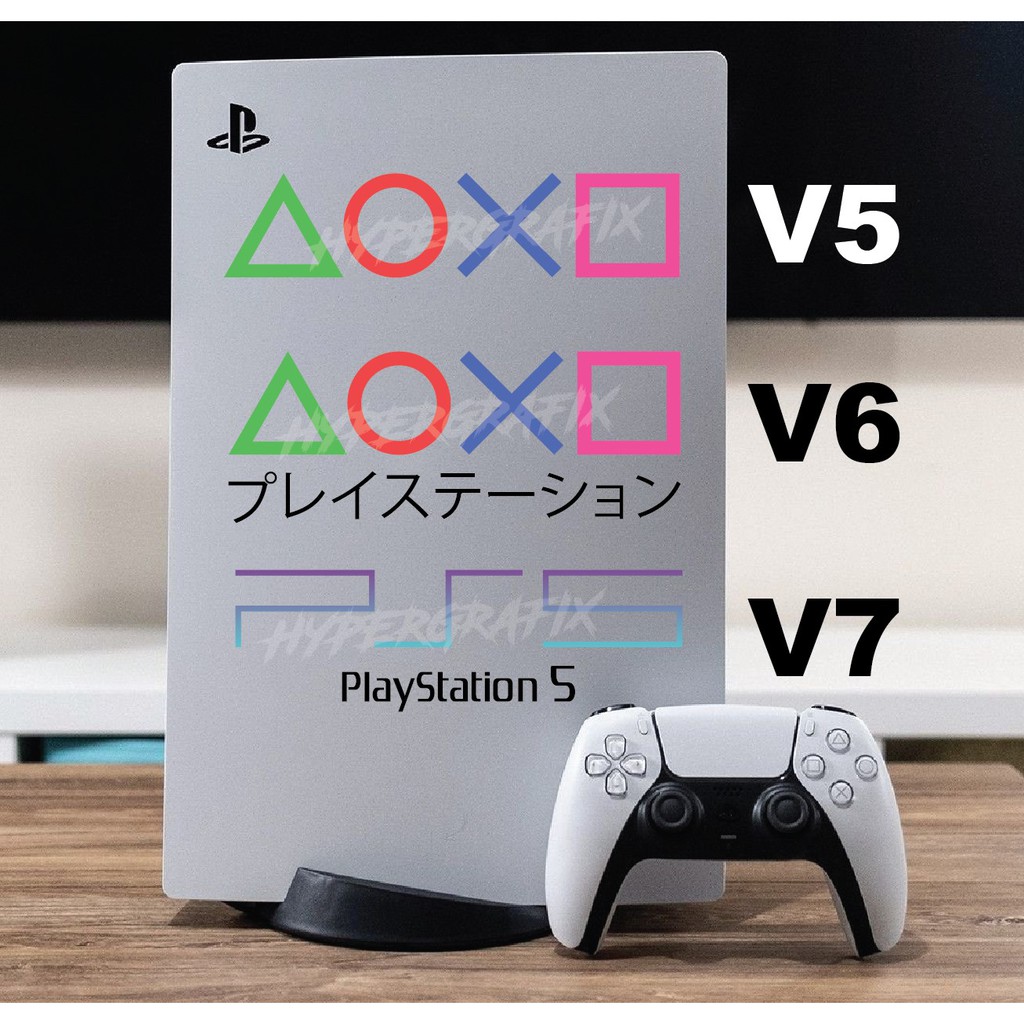 V1 V2 V3 V4 V5 V6 V7 PLAYSTATION LOGO DECAL PS5 FAT PS4 STICKER SKIN ...