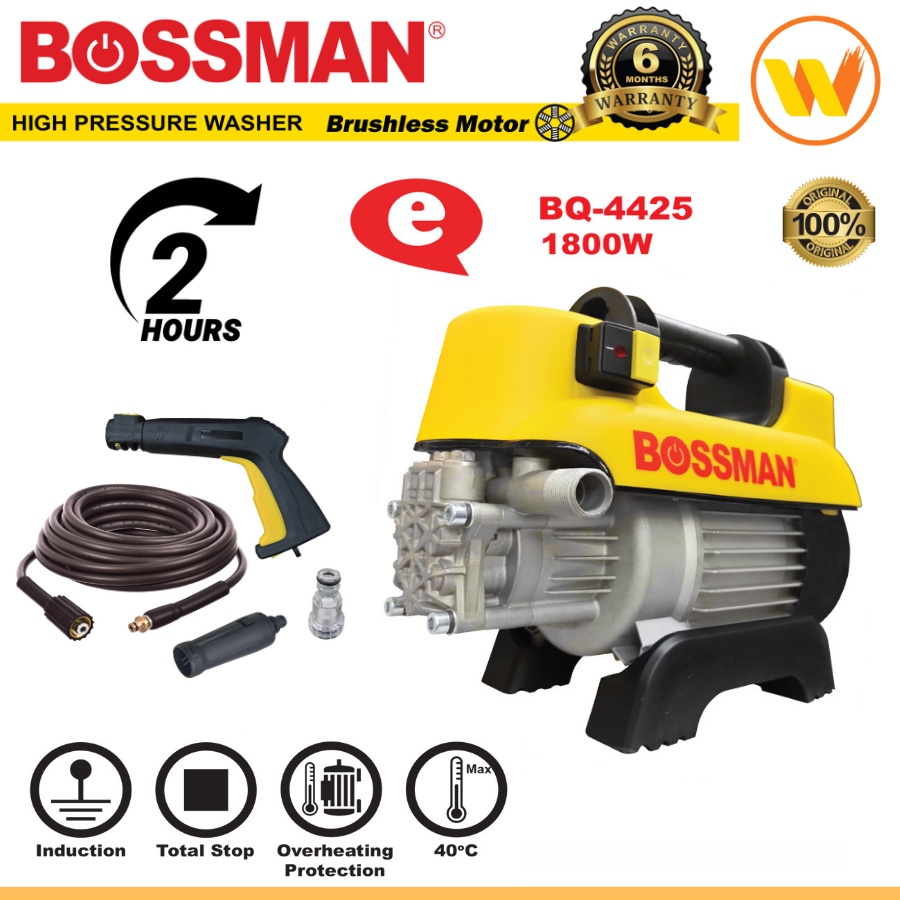 1800W BOSSMAN BQ-4425 High Pressure Cleaner ( INDUCTION BRUSHLESS MOTOR ...