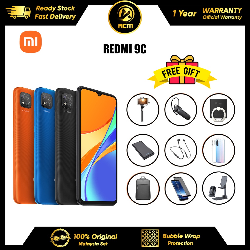 Ready Stock!! Xiaomi Redmi 9C [4GB RAM + 128GB ROM] 100% Original ...