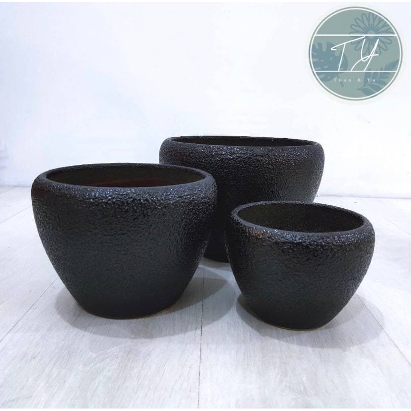 🌿PROMOSI HEBAT🌿Pasu seramik Hitam || Pasu Gubahan | Shopee Malaysia