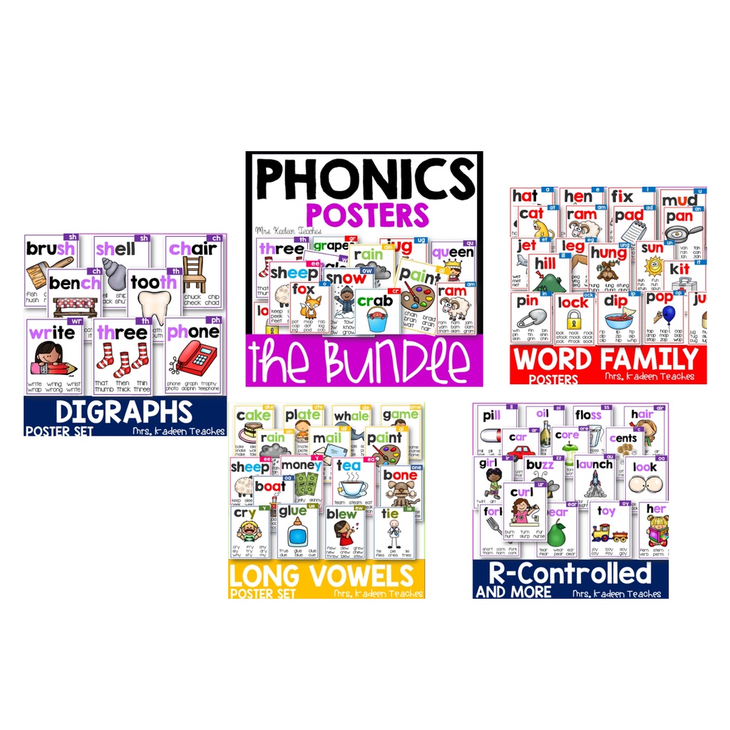 WORD FAMILY PHONICS POSTERS | Shopee Malaysia