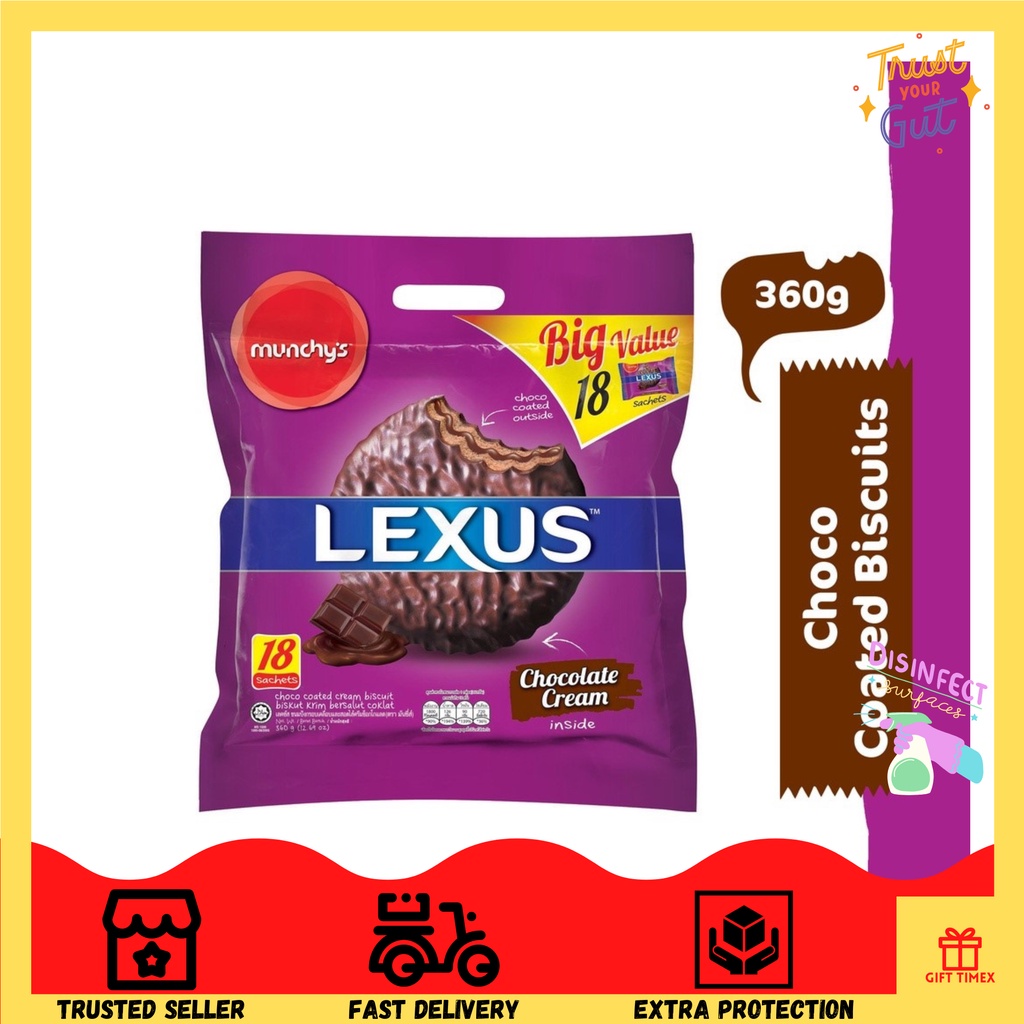 Munchy's LEXUS Choco Coated Biscuits (360g) Munchy 雷克萨斯巧克力涂层饼干 | Shopee ...