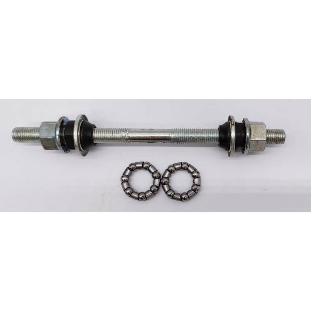 hub axle with ball bearing basikal roda shaft axle depan belakang ...