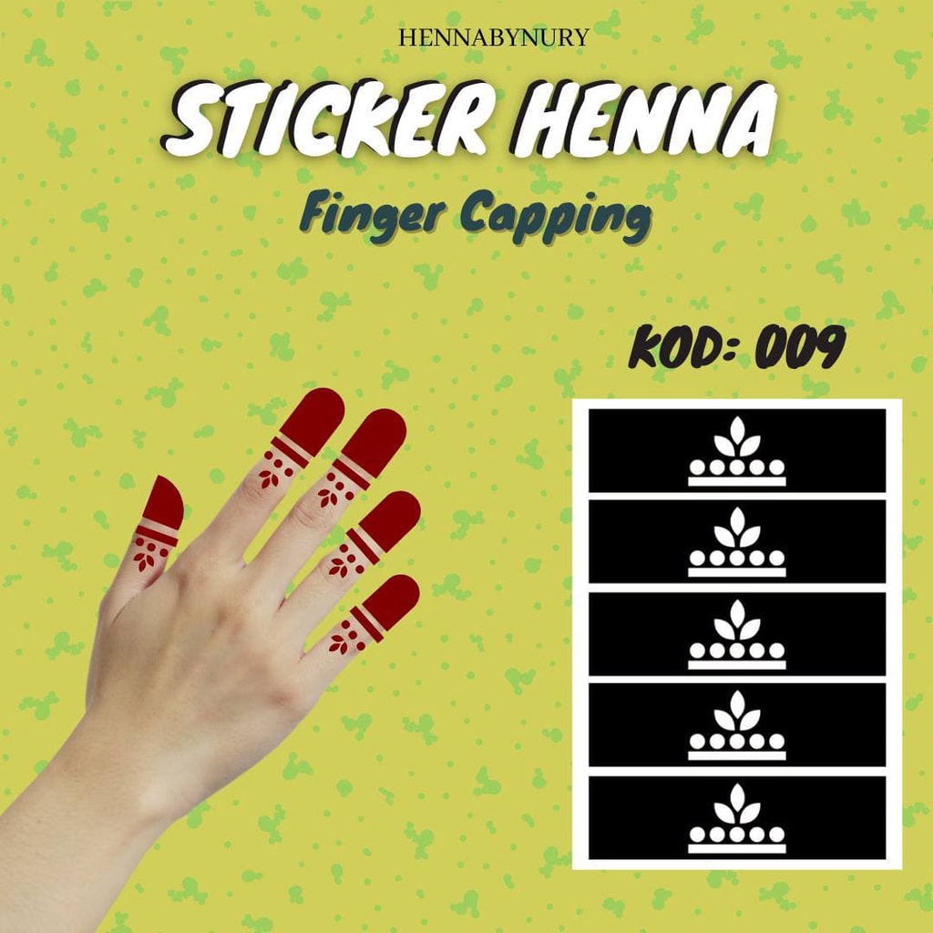 STICKER MURAH LEKAT INAI CELUP JARI CORAK INAI/STICKER JARI REUSABLE ...