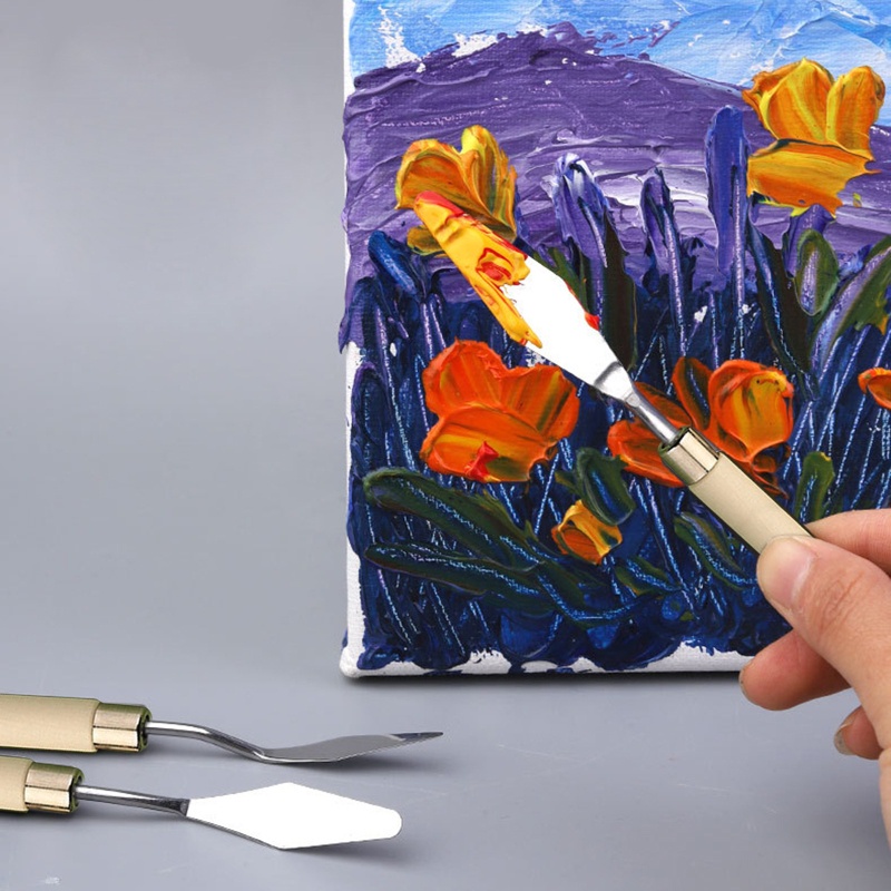 Oil Color Palette Knife Set Icing Shaper Oil Paint Scrapper Palette ...