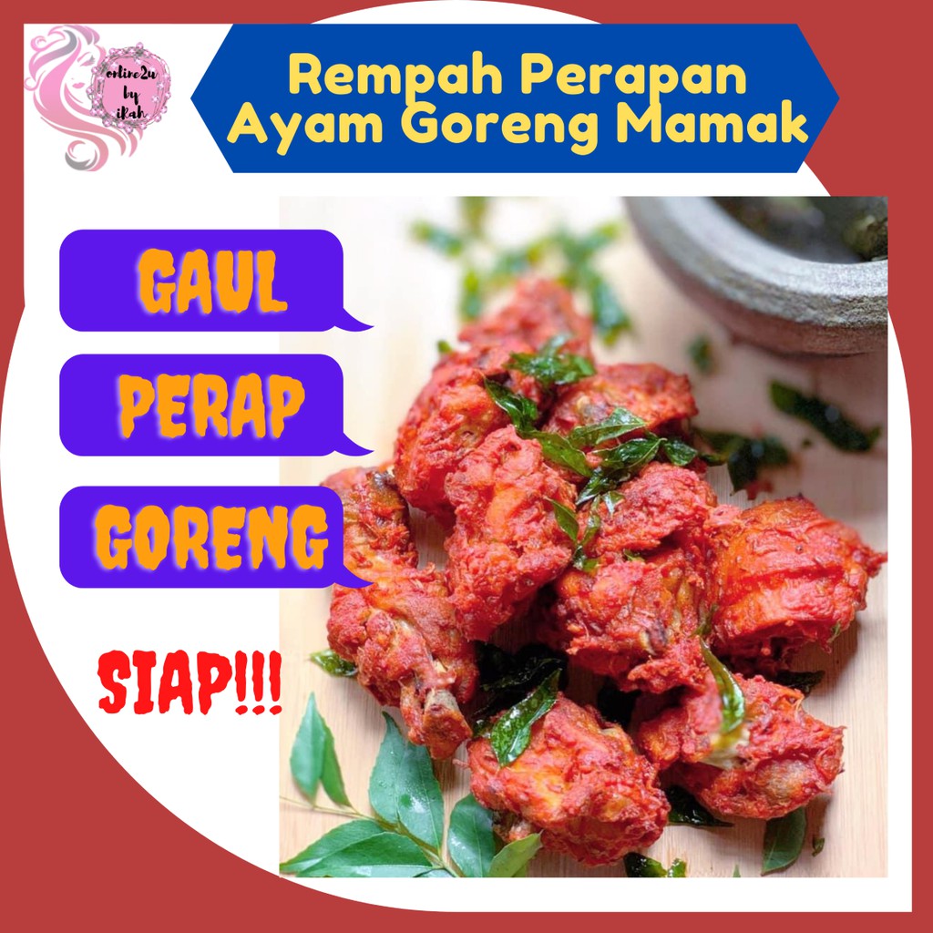 Rempah Perapan Ayam Goreng - Mamak Style - Ayam Goreng Rempah- Pes ...