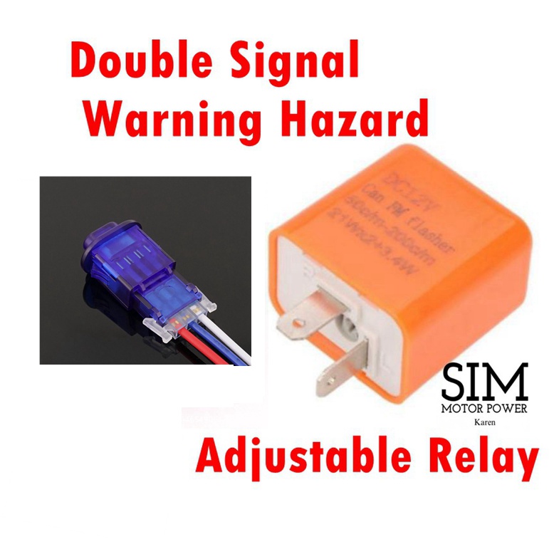 Flasher Signal Motor Adjustable LED Blinker Relay Hazard double signal ...