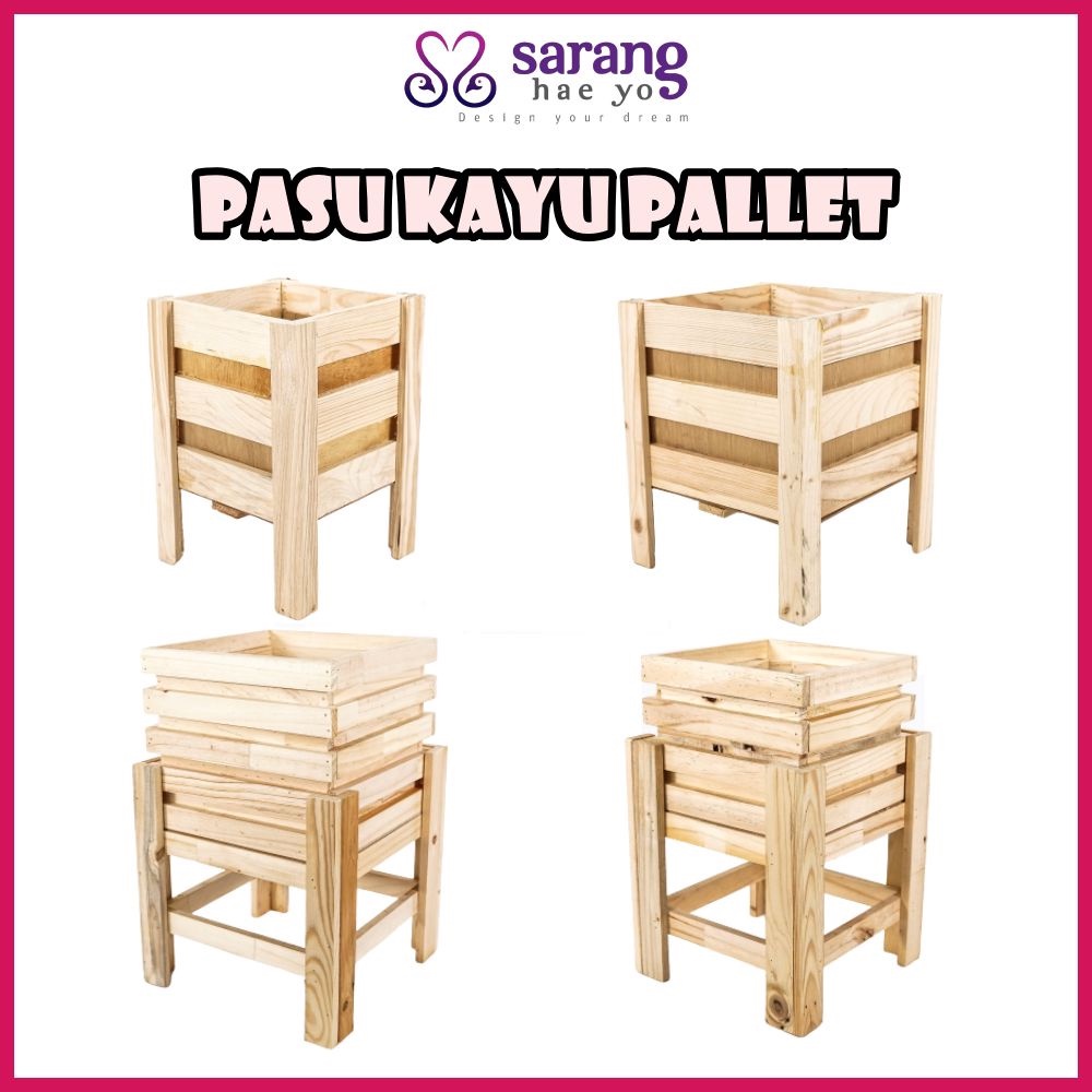 Pasu Bunga Kayu Pallet Pallet Wood Flowewr Pot Pasu Pokok Skybird ...