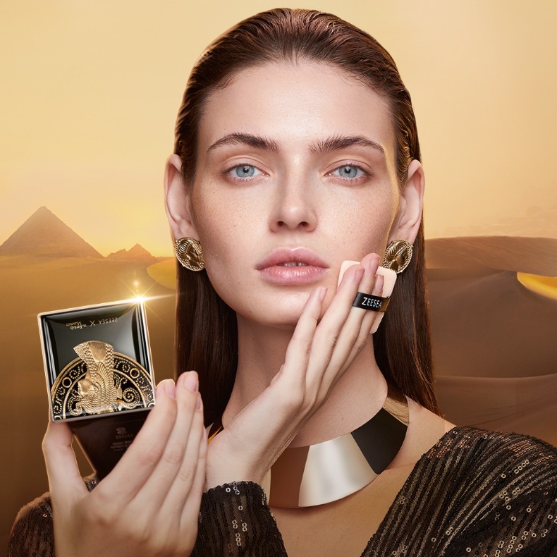 【limited time promotion】ZEESEA British Museum Face Powder Oil-control Compact Powder Pressed ...