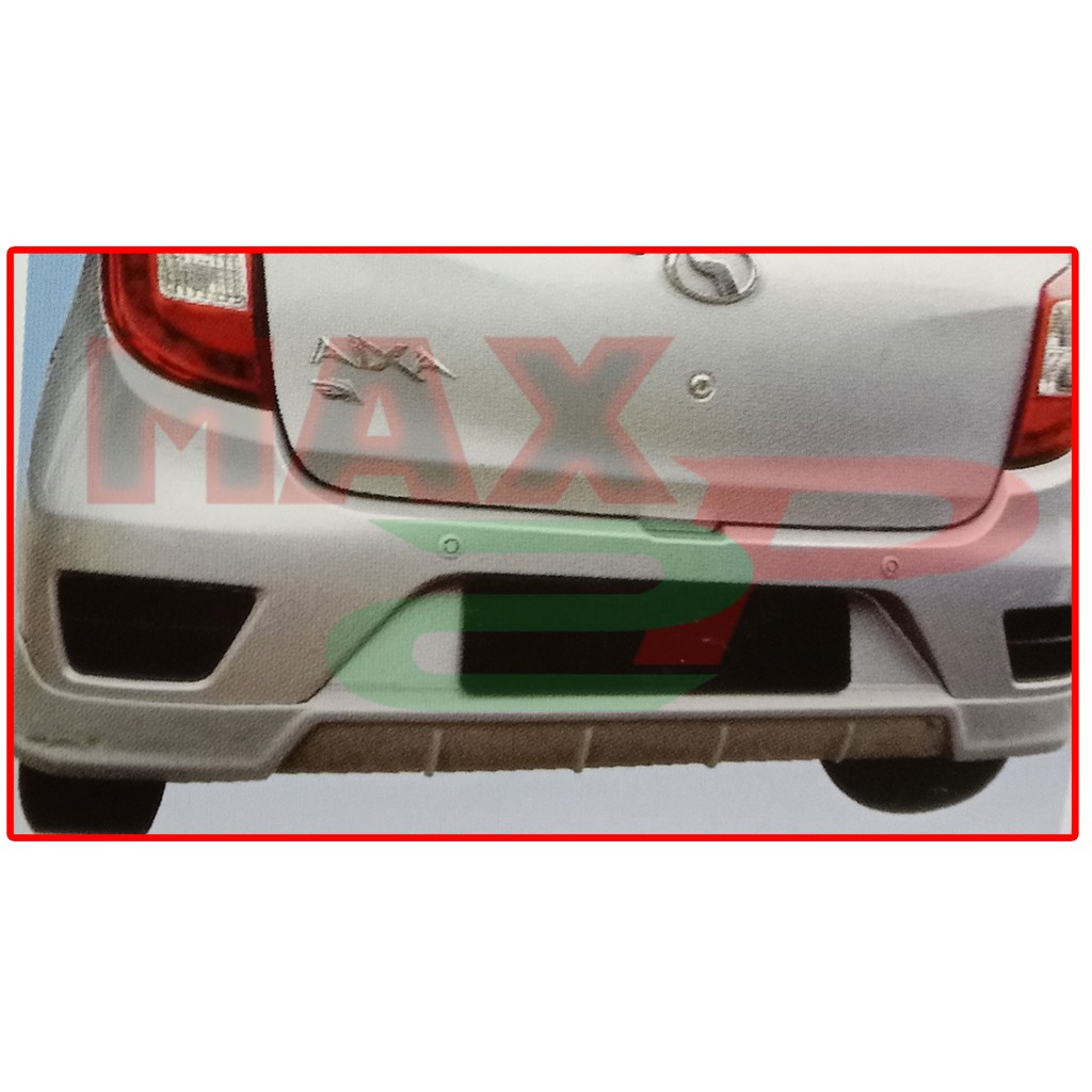 Perodua Axia (Sportivo) Style Rear Back Skirt Lower Lip Spoiler ...