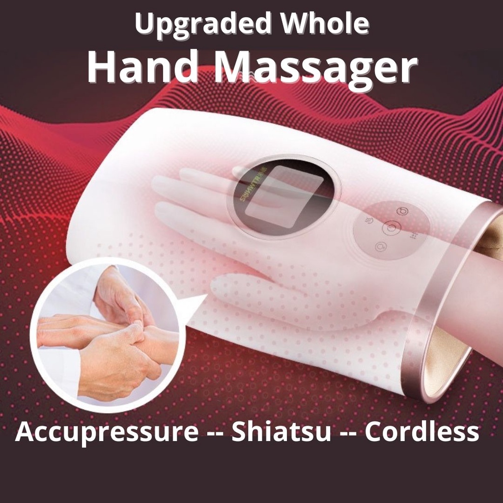 Upgraded Entire Hand Finger Massager Carpal Tunnel Massage Hot Air Bag ...