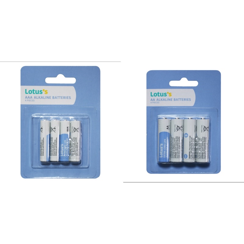 Lotus’s Alkaline Batteries Battery bateri AAA / AA 4pcs | Shopee Malaysia