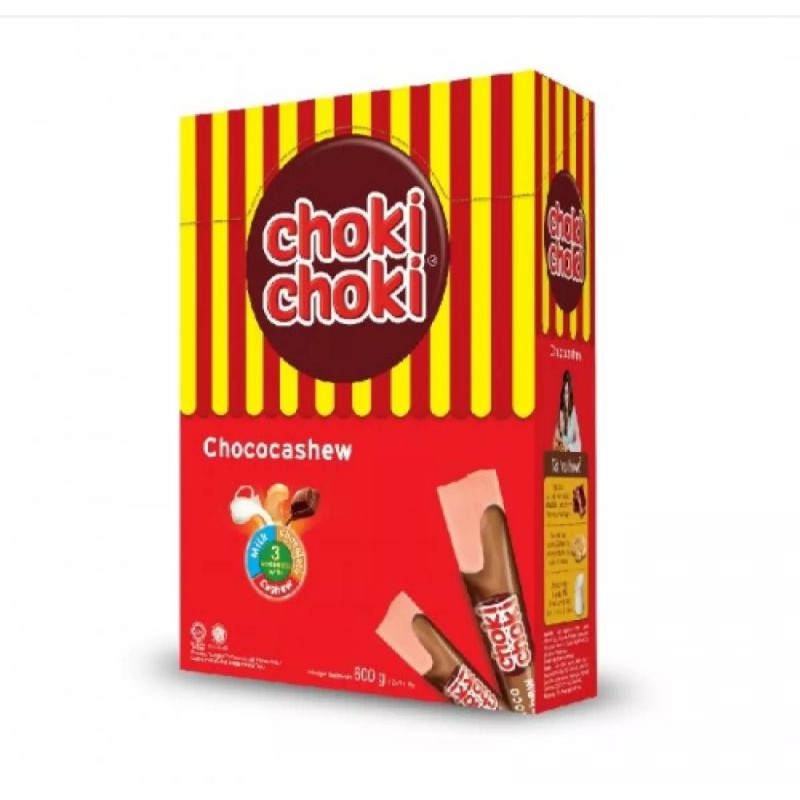 [TKM] Choki Choki Choco CASHEW (540g Box) 12 Pkt x (5's x 9g) | Shopee Malaysia