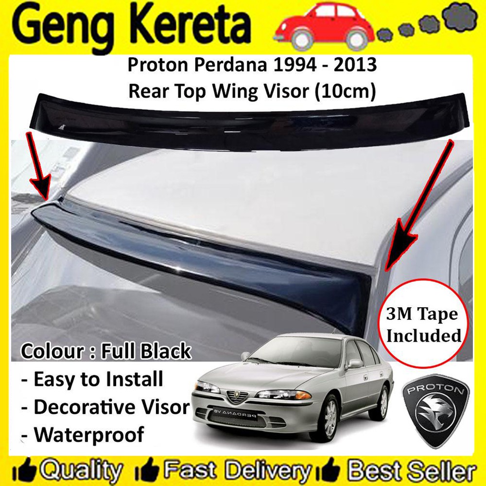 AG Rear Visor Perdana V6 1st Generation 95-10 Rear Windscreen Wing Visor 10cm Car rear window ...