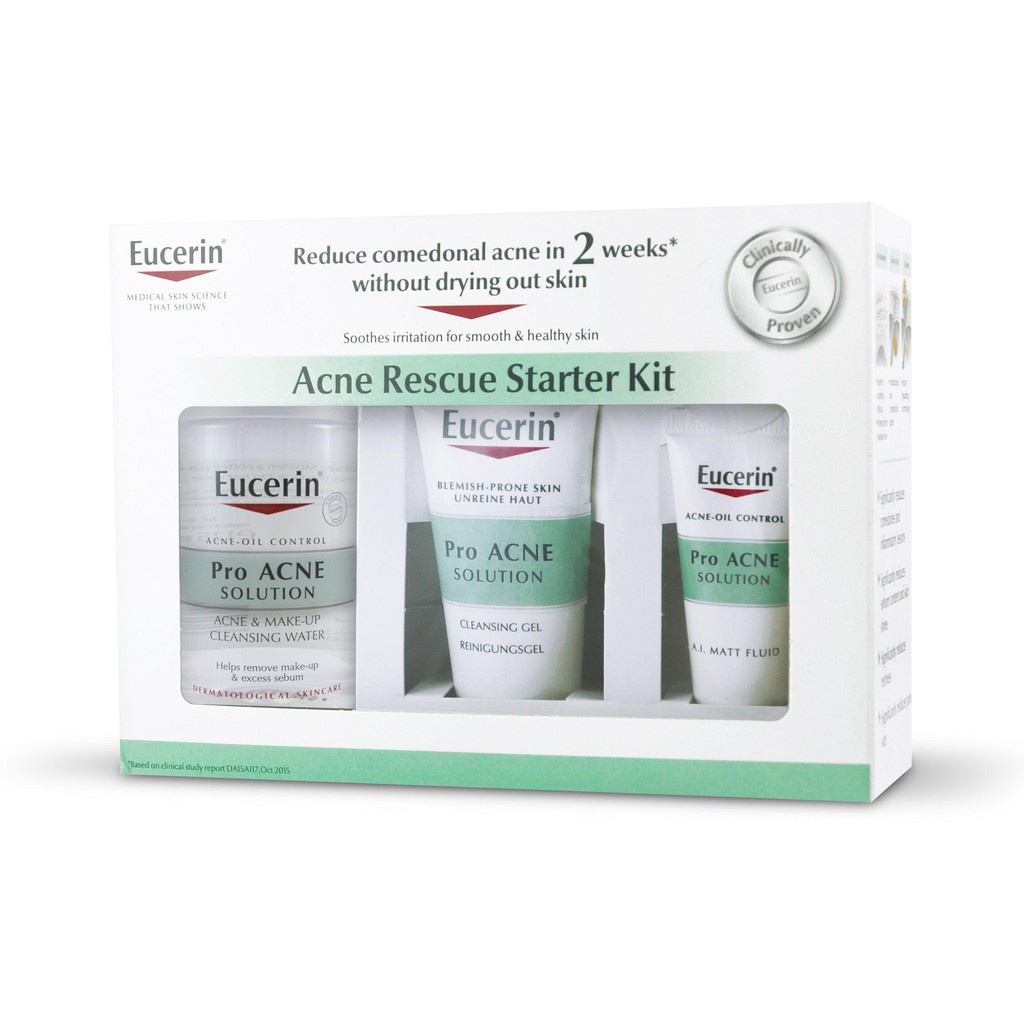 Eucerin Pro Acne Acne Rescue Starter Kit Trial Set (3pcs) | Shopee Malaysia