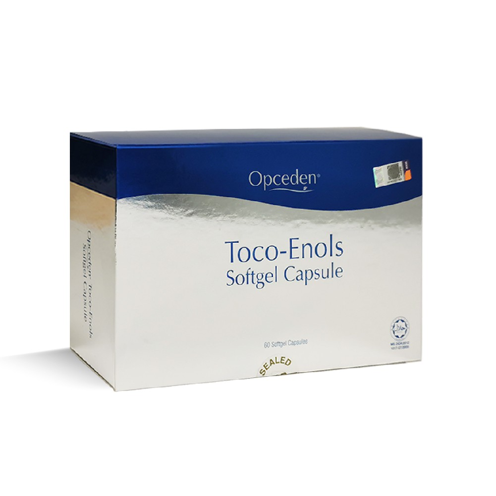 1 Box of Opceden Toco-Enols 60 Softgels Capsule x 440g Vitamin E ...