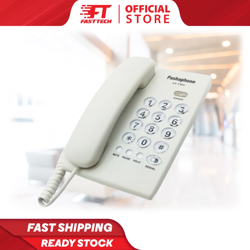 Pashaphone ACETEC Corded Phone ATP100 / KX-T504 / KXT-3014 Desktop Phone with Quick Flash ...