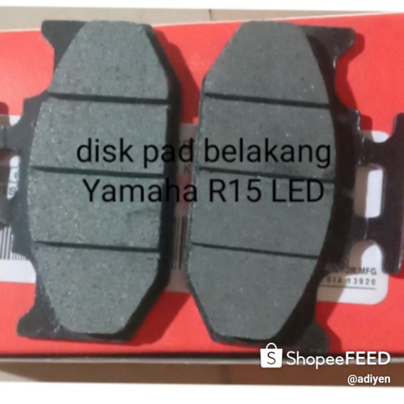 Yamaha R15 Rear Disc Brake Pads | Shopee Malaysia