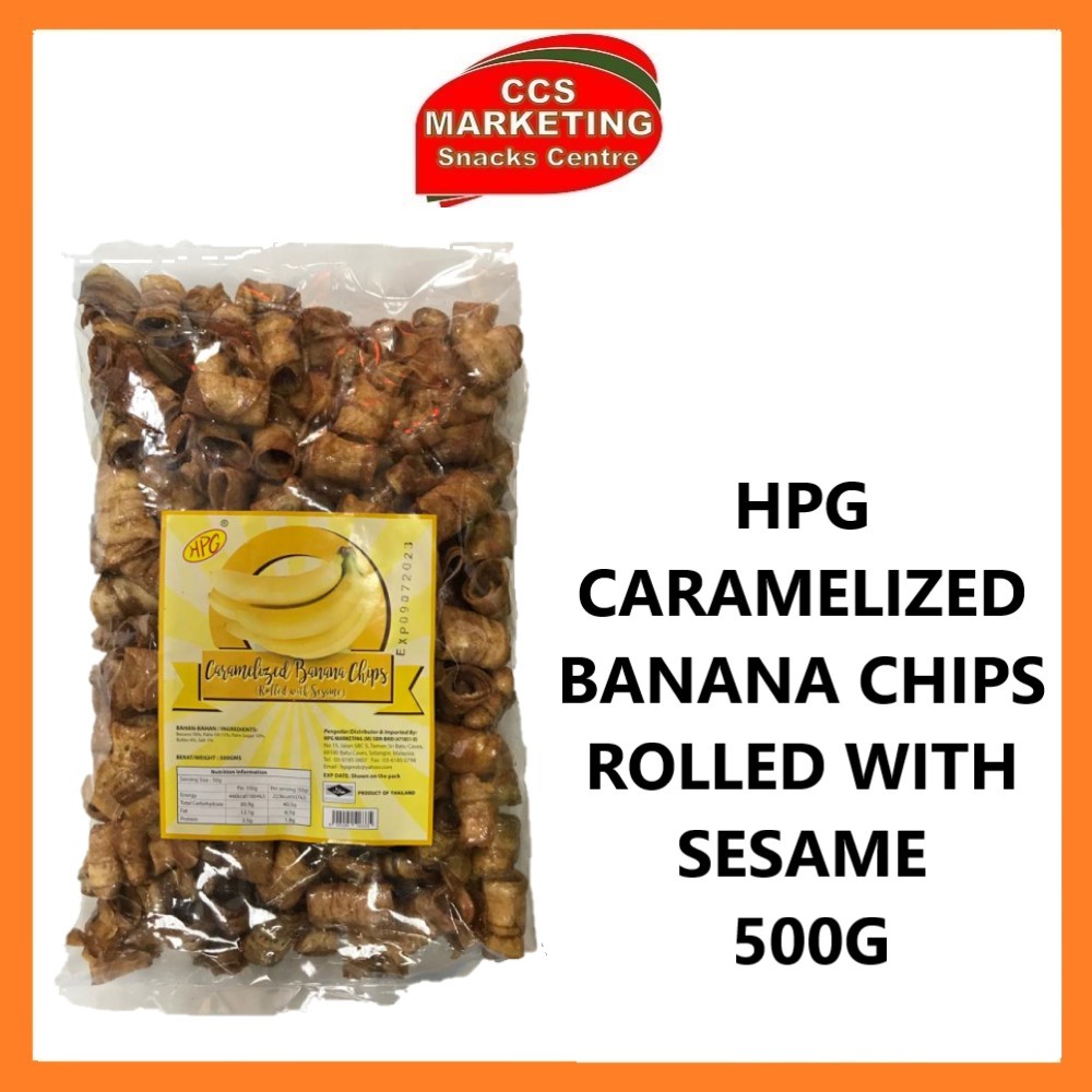 CCS HPG Caramelized Banana Chips Rolled With Sesame ( 500g ) | Shopee ...