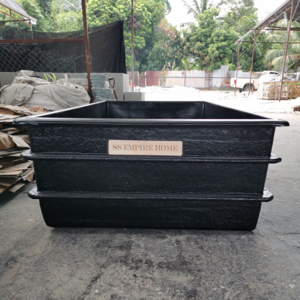 NEX 8 x4x2 Black Fiberglass Fish Tank Water Pond Aquarium Premium Heavy ...