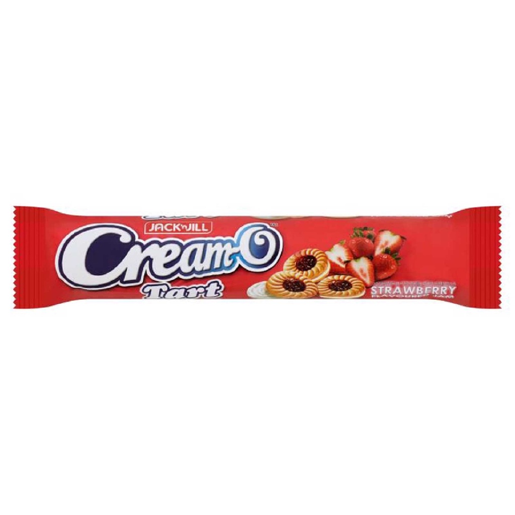 Cream-O Tart Sandwich Cookies with Cream & Strawberry Flavoured Jam ...