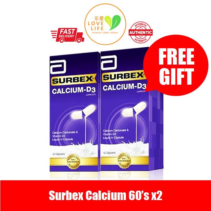 EXP 01/2026 Abbott Surbex Calcium-D3 2x60 Capsules | Shopee Malaysia