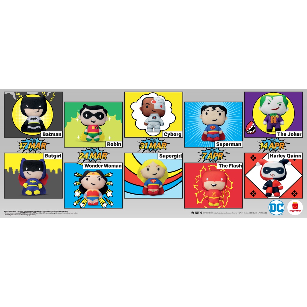 Mcdonald's Happy Meal The DC Super Heroes | Shopee Malaysia