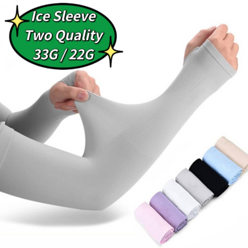 Ice Silk Arm Sleeve UV Protection Handsock Slim Colling Arm Hand Sock ...