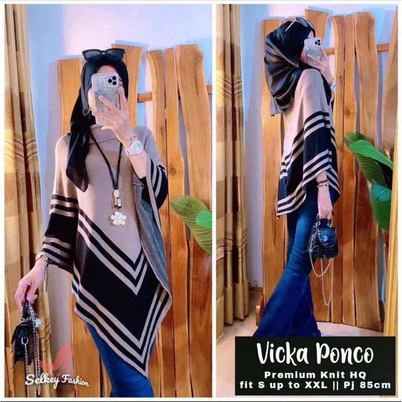 Rz - Vicka Nadine Knit Outer Poncho. Selkey Soft Knit BB Poncho. Cape ...