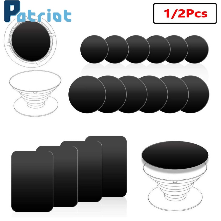 [ 1/2Pcs Magnetic Metal Plate For Car Phone Holder ] [ Mobile Phone ...