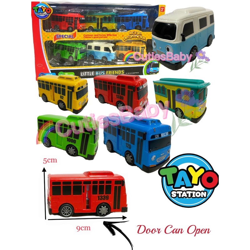 [MAINAN BAS TAYO] Tayo Bus Cartoon Pull Back TAYO Little Bus Toy | Shopee Malaysia