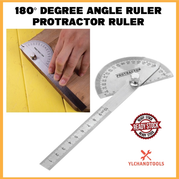 [READY STOCK] 180° Degrees Angle Ruler Protractor Square Ruler ...