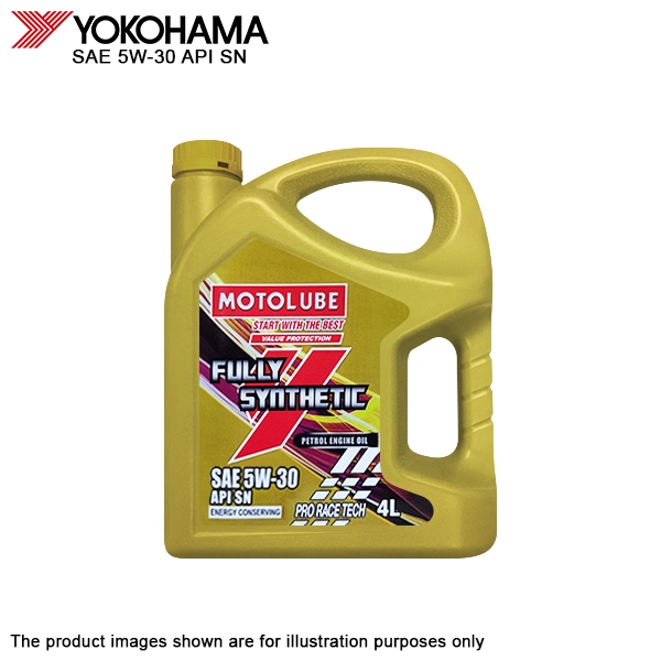 YOKOHAMA MOTOLUBE Fully Synthetic Petrol Engine Oil SAE 5W-30 API SN ...